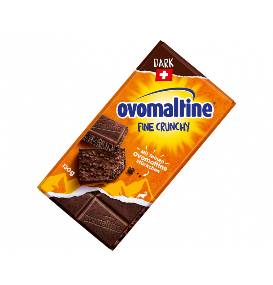 Ovomaltine Fine Crunchy Dark Schokolade 130g